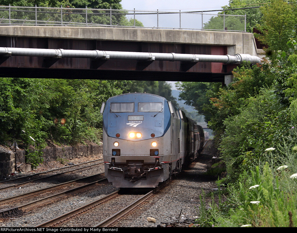 AMTK 158 With Tr 449, the Boston Section of the Lake Shore Ltd.